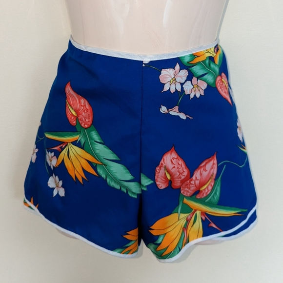 Vintage | Shorts | Vintage Hawaiian Short Overlay Wrap Shorts Womens ...